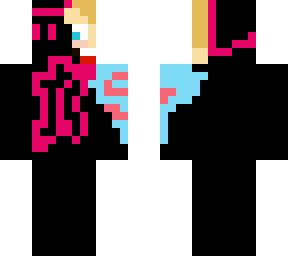 half corrupted senpai | Minecraft Skin