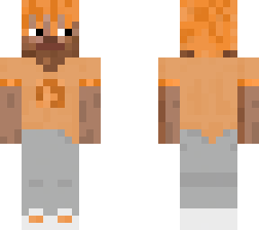 Tryhard Orange Steve | Minecraft Skin