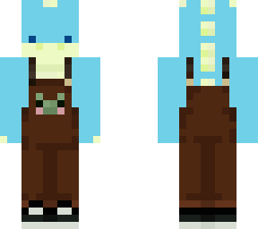Blue Dinosaur in Overalls | Minecraft Skin