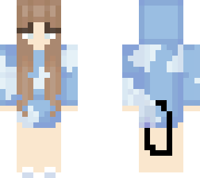 Blue Orchid Moobloom :) (slim) | Minecraft Skin
