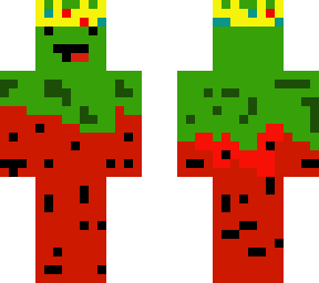 derp water melon with crown | Minecraft Skin