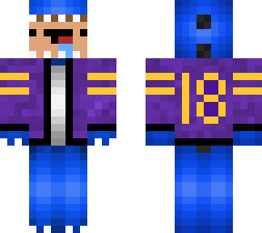 Blue Dino Derp | Minecraft Skin
