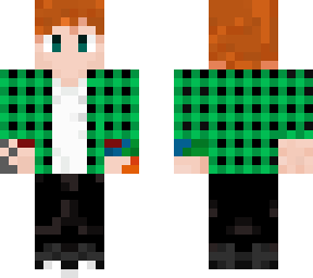 Ed Sheeran - Mint Green Checked Shirt | Minecraft Skin