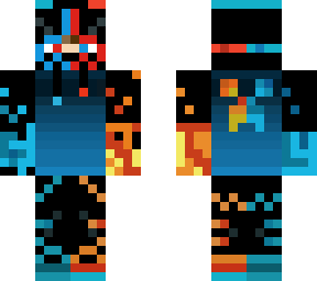 water and fire gamer boy | Minecraft Skins