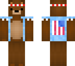 Patriotic Teddy Bear! | Minecraft Skin