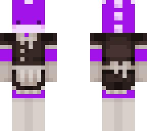 Purple Dinosaur in Maid Outfit | Minecraft Skin