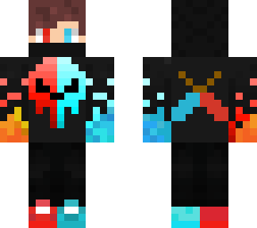 red and blue gamer boy | Minecraft Skins