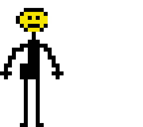headless stickman has a lemon with a face on his head | Minecraft Skin