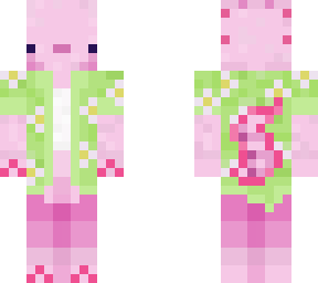 Axolotl w/ Hawaiian Shirt | Minecraft Skin