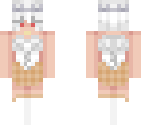 Corset Girl White Hair Yellow Red Eyes Minecraft Skins