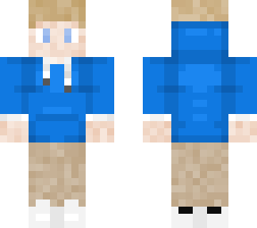 Minecraft Gamer Boy With Blue Hoodie | Minecraft Skin