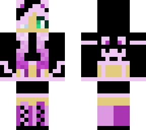 Purple Cat Girl | Minecraft Skin
