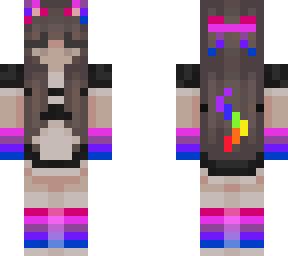 Rainbow cat tail | Minecraft Skin
