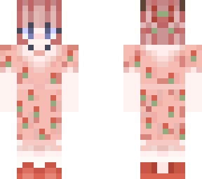 Snifferish strawberry dress | Minecraft Skin