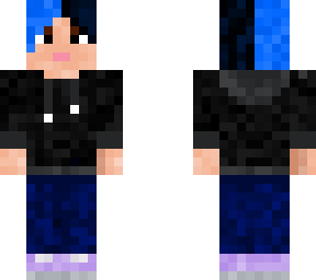 blue split dye | Minecraft Skin