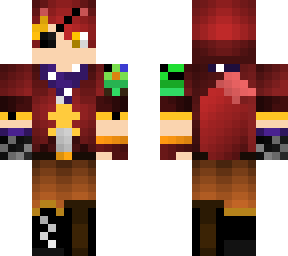 Human Rockstar Foxy | Minecraft Skin