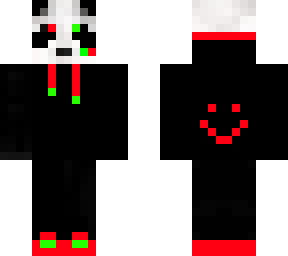 Red and green panda gamer | Minecraft Skin