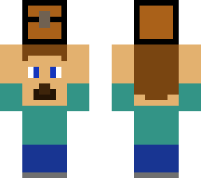 Steve holding a chest | Minecraft Skin