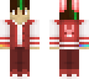 Smallishbeans red rabbits pride skin | Minecraft Skin
