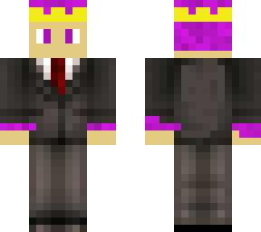 Very poggers purple suit Guy with crown | Minecraft Skin