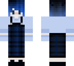 Blue hair gradient base. | Minecraft Skin