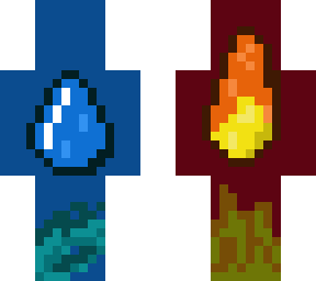 fire & water | Minecraft Skin