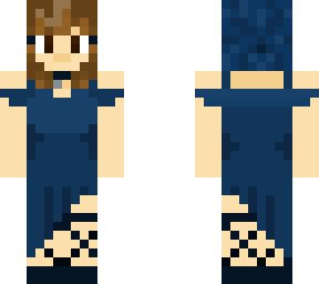 in a blue dress | Minecraft Skins