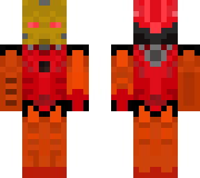 Classic 2001 Toa Tahu with Golden Kanohi | Minecraft Skin