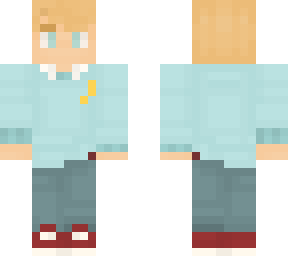 Tommy Innit light blue sweater | Minecraft Skin