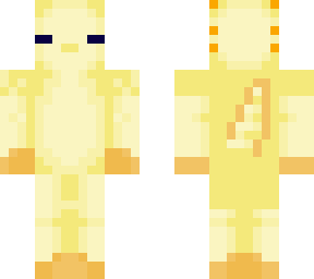 yellow axolotl | Minecraft Skin