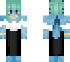 blue Axolotl boy | Minecraft Skin