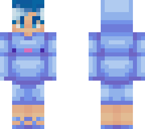 Full Blue Axolotl Boy - Credit To TempestTheGoat | Minecraft Skin
