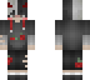 boy with horns and roses | Minecraft Skin