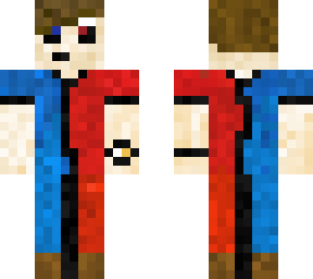 blue and red gamer | Minecraft Skin
