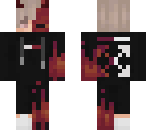 offwhite demon fire human | Minecraft Skins