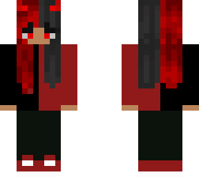 red and black demon girl | Minecraft Skins