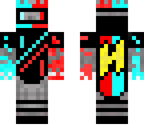 Rky ninja king red blue | Minecraft Skin
