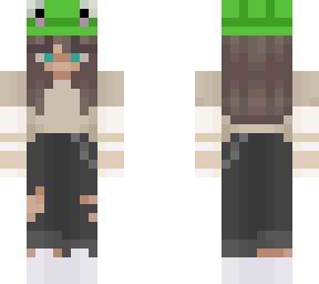 Frog hat girl | Minecraft Skin
