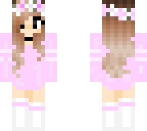 Pink hoodie girl | Minecraft Skin