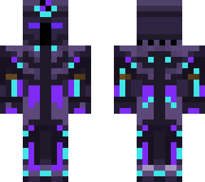 Purple Cyan Blackstone Armour Obsidian | Minecraft Skins