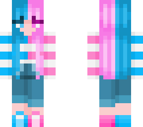 E Girl Split Dye | Minecraft Skins
