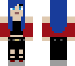 Cute Blue Haired Girl | Minecraft Skin