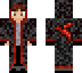 Black/Red Cloak | Minecraft Skin