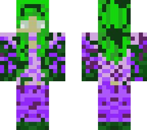 Green and purple zombie girl | Minecraft Skin