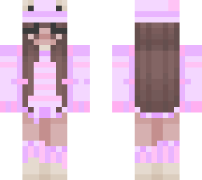 pastel pink and purple frog skin | Minecraft Skin