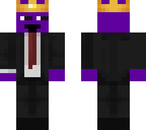 purple guy in a suit with a crown fixed | Minecraft Skin