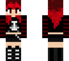 red hair goth girl | Minecraft Skin