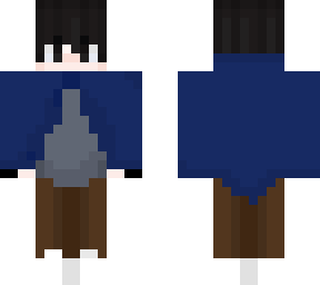 Anime boy with blue cloak | Minecraft Skin