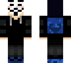 Blue Anonymous Reaper Hacker | Minecraft Skin
