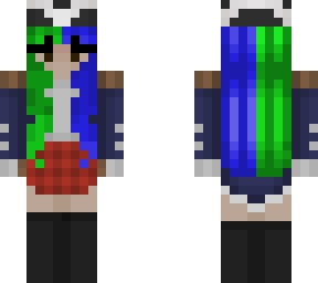 girl with dnf hair in l'manburg suit | Minecraft Skin